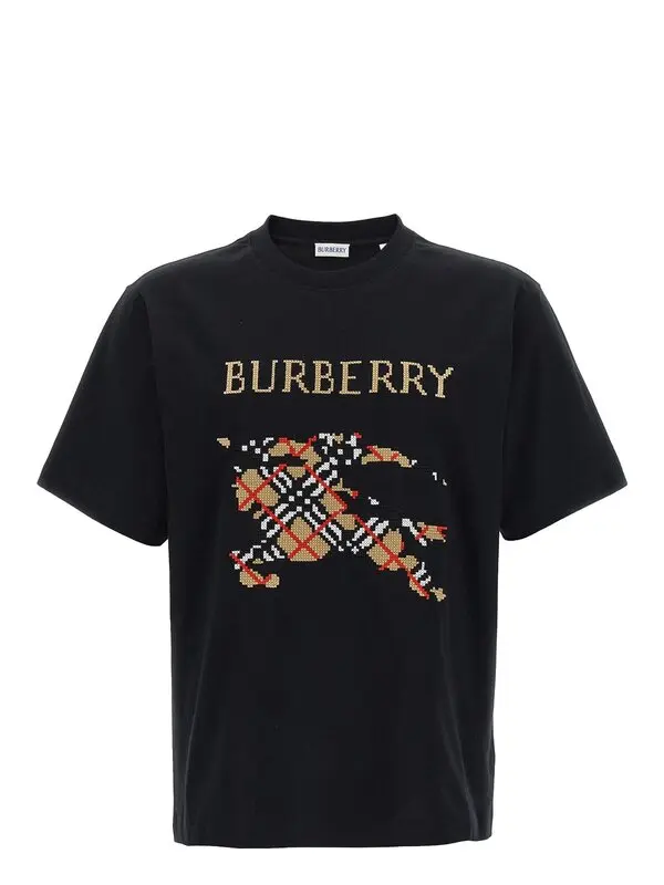 Burberry Cross Stitch T-shirt - Black