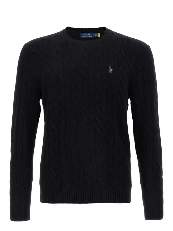 Polo Ralph Lauren Braided Sweater - Black