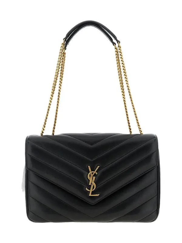 Saint Laurent Loulou' Large Shoulder Bag - Black