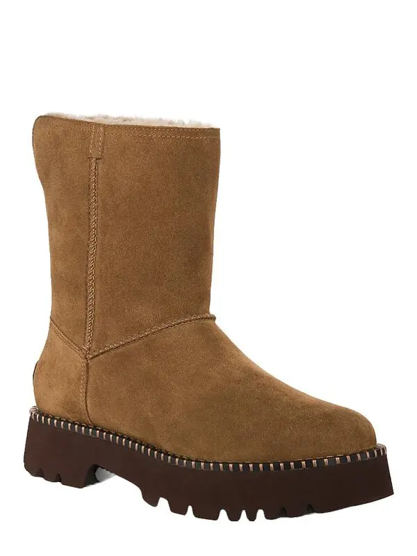 UGG Uptowner Shearling Lined Short Boots - Light Bronze