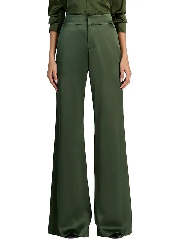 Alice + Olivia Dylan Wide Leg Pants - Dark Fern
