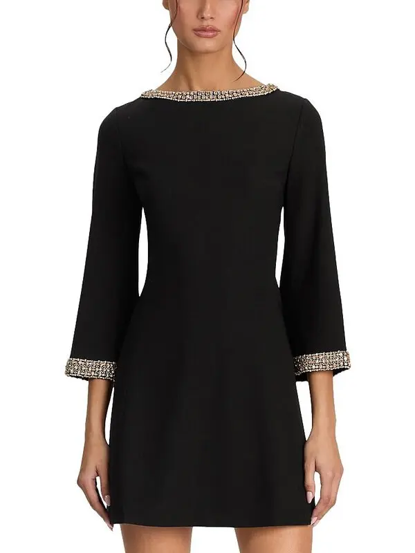 Alice + Olivia Mailynn Embellished Mini Dress - Black