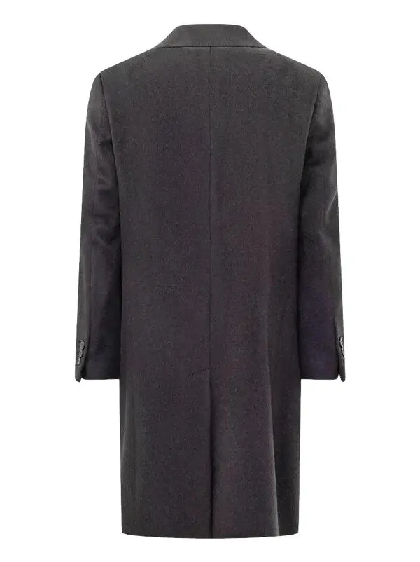 BOSS Slim-fit Double-breasted Coat In An Alpaca Blend - Grey
