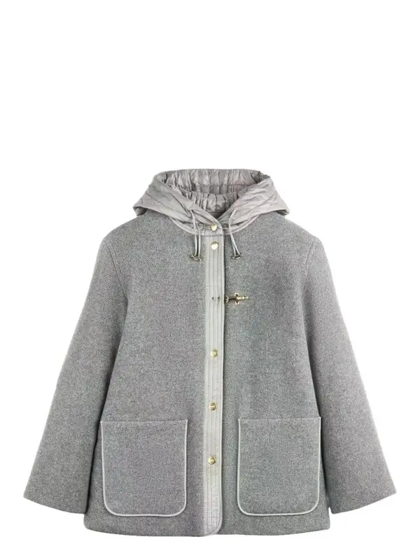FAY Toggle-fastening Hooded Jacket - Grey