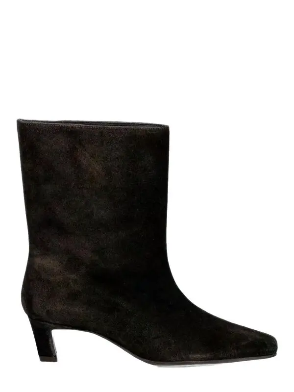 BILLI BI Suede Square-toe Boots - Brown