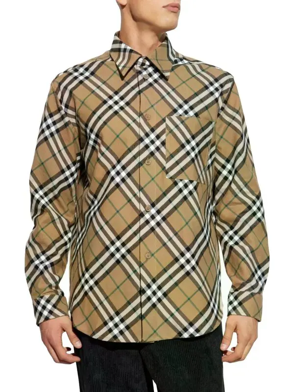 Burberry Check-print Oxford Shirt - Neutrals