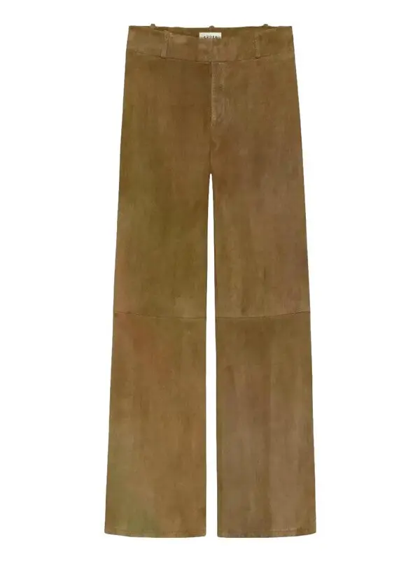 ARMA Marina Suede Wide-leg Trousers - Green