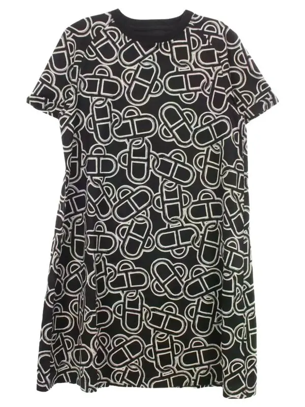 Hermès Mailon Equestre Flared Midi Dress - Black