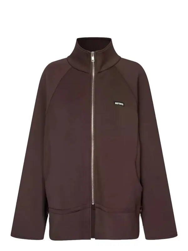 ROTATE BY BIRGER CHRISTENSEN Logo-patch Zip-up Jacket - Brown