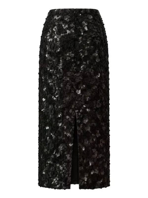 HERSKIND Sequin-embellished Midi Skirt - Black