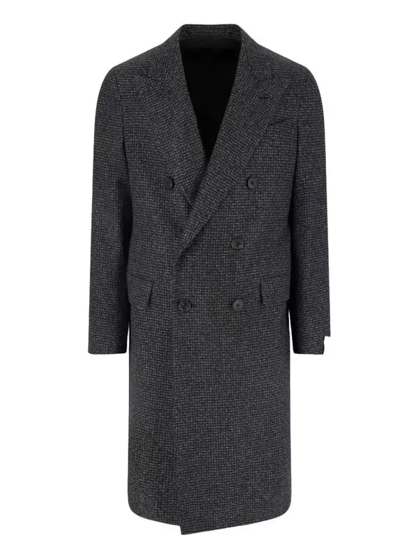 Caruso Aida Double-breasted Coat - Grey