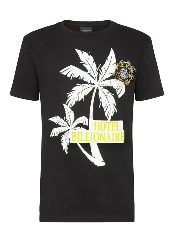BILLIONAIRE Palms Tree-print T-shirt - Black