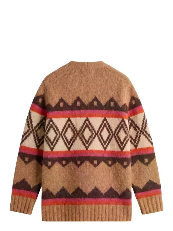 BALLANTYNE Raw Diamond Cardigan - Brown