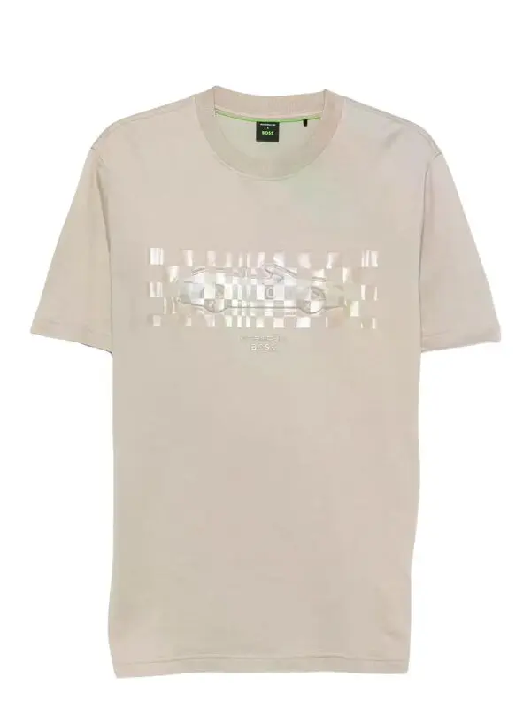 BOSS X Porsche Graphic-print T-shirt - Neutrals