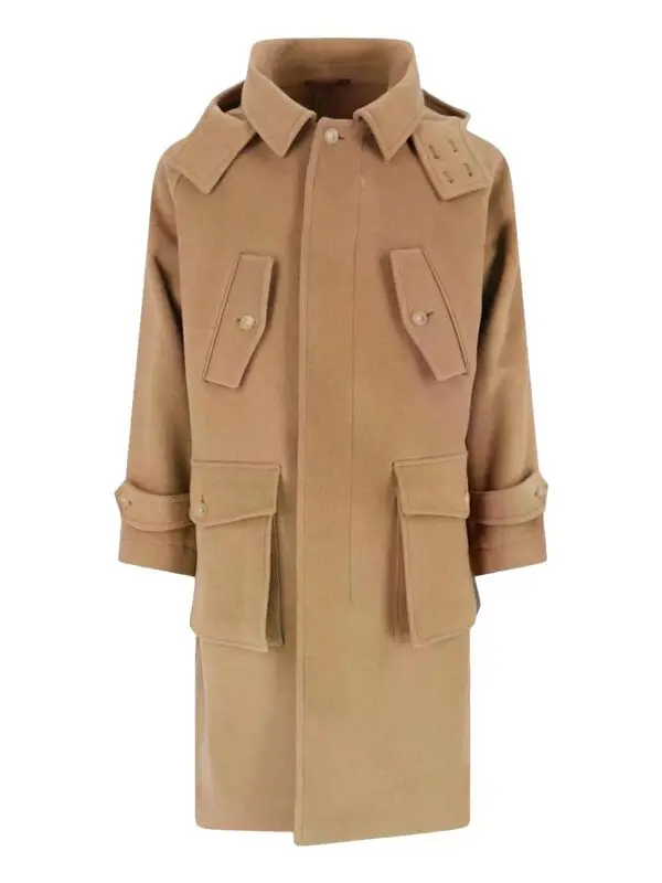 Caruso Foscari Hooded Button-up Coat - Neutrals