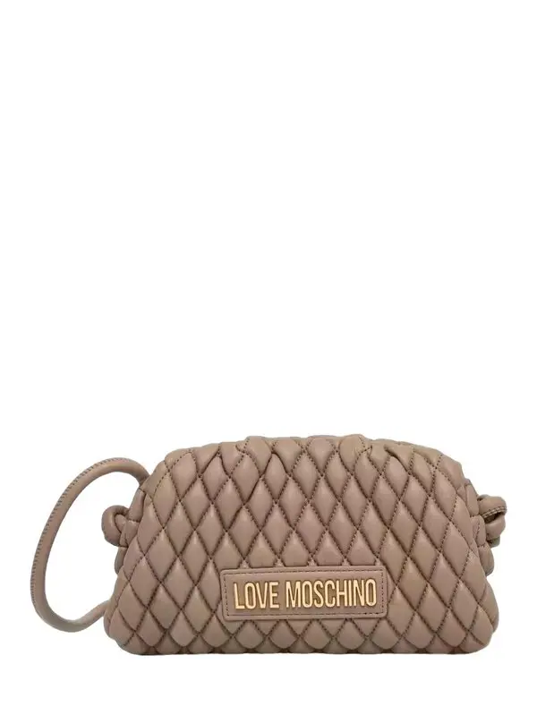 Moschino Quilted Leather Shoulder Bag - Neutrals
