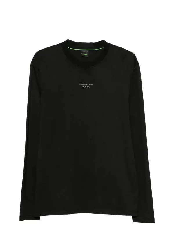 BOSS X Porsche Logo-plaque Long-sleeve Sweatshirt - Black