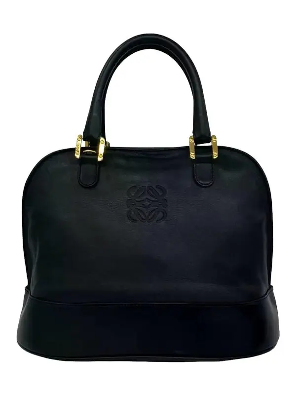 Loewe 2010-2026 Leather Anagram Handbag - Black