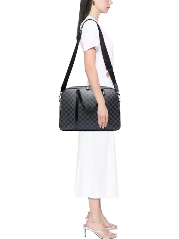 LOUIS VUITTON 2008 Damier Graphite Jorn Travel Bag - Black