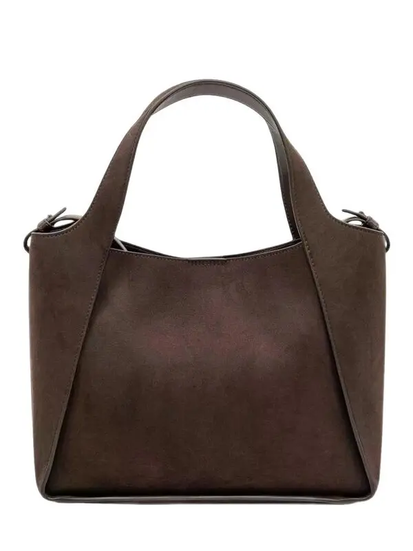 Stella McCartney Logo Crocodile-effect Tote Bag - Brown