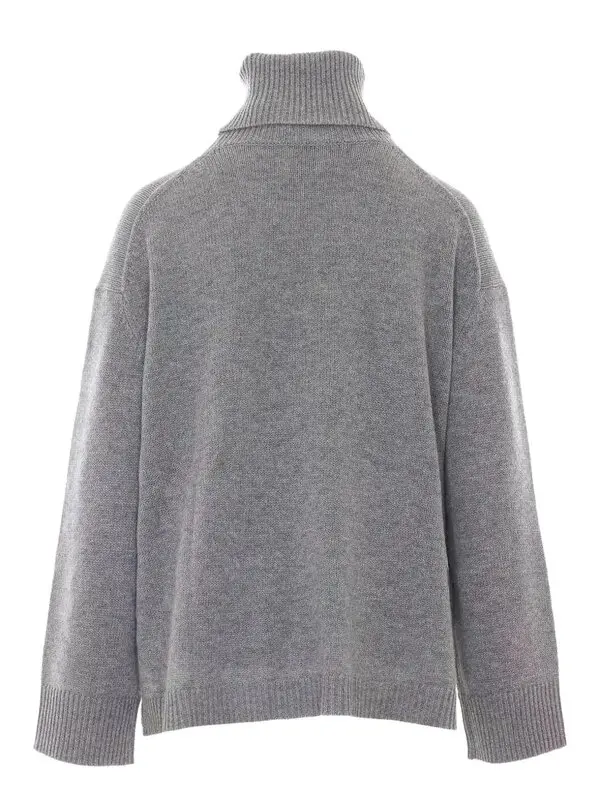 ALLUDE Roll-neck Cashmere Sweater - Grey