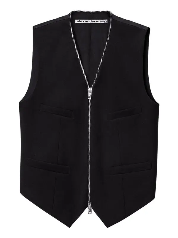 Alexander Wang Zipper Tailored Vest - Black