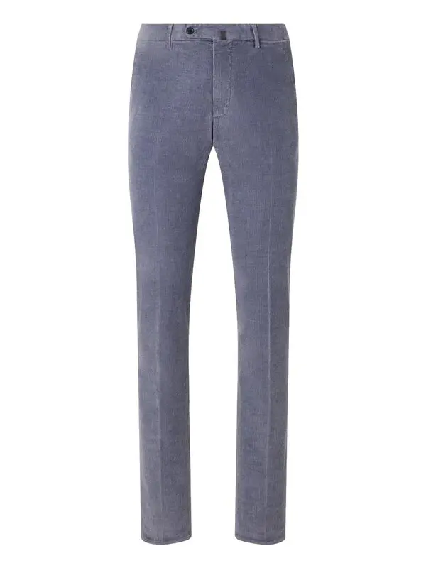 SLOWEAR Incotex Tapered Cotton-blend Corduroy Trousers - Gray