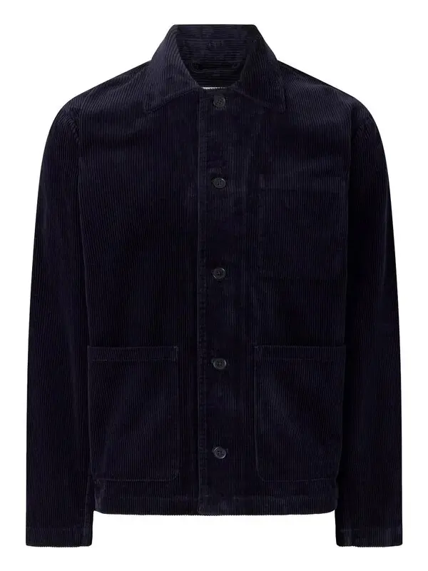 Nn07 Morgan 50004 Organic Cotton-corduroy Chore Jacket - Blue