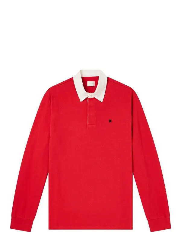 Aimé Leon Dore Logo-embroidered Cotton-jersey Polo Shirt - Red