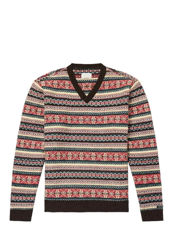 Aimé Leon Dore Fair Isle Wool-blend Sweater - Multi