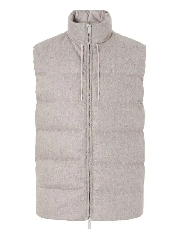 SLOWEAR Montedoro Quilted Wool-blend Down Gilet - Neutrals