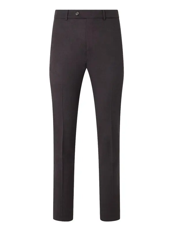 SLOWEAR Incotex Tapered Wool-blend Flannel Trousers - Brown
