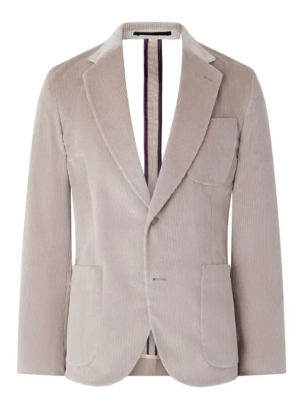 Paul Smith Cotton-stretch Corduroy Suit Jacket - Beige