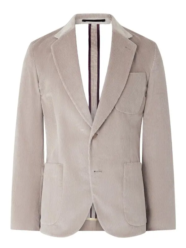 Paul Smith Cotton-stretch Corduroy Suit Jacket - Neutrals