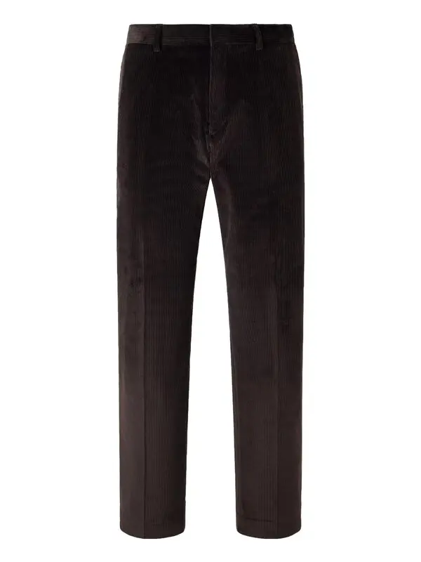 Paul Smith Straight-leg Cotton-stretch Corduroy Suit Trousers - Brown