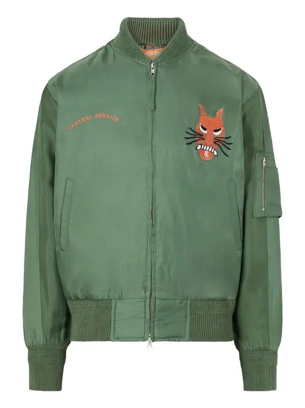 KARDO Max Embroidered Silk-twill Bomber Jacket - Green