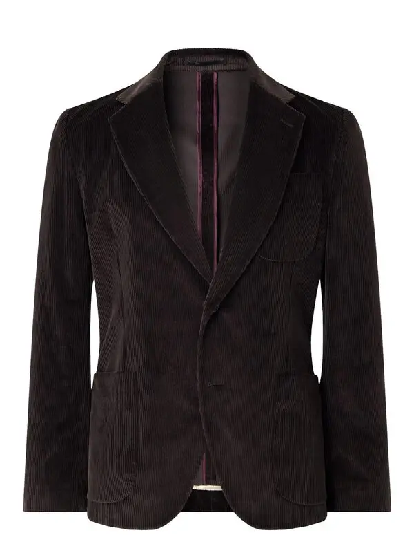 Paul Smith Cotton-blend Corduroy Suit Jacket - Brown