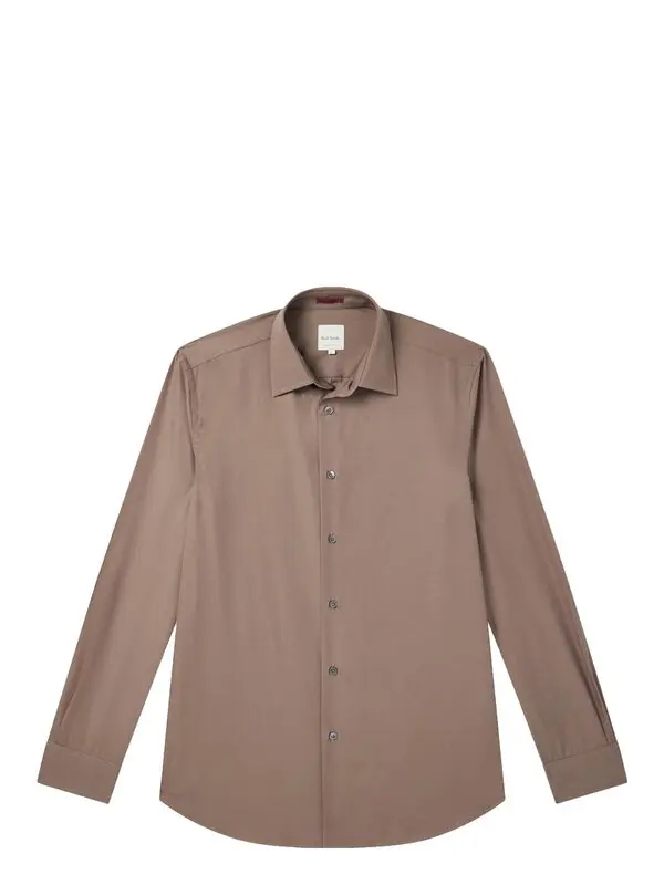 Paul Smith Cotton-poplin Shirt - Brown