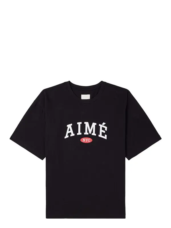 Aimé Leon Dore Logo-print Cotton-jersey T-shirt - Black