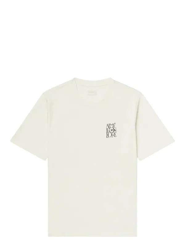 Aimé Leon Dore Logo-print Cotton-jersey T-shirt - White