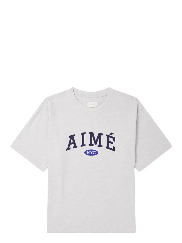 Aimé Leon Dore Logo-print Cotton-jersey T-shirt - Gray