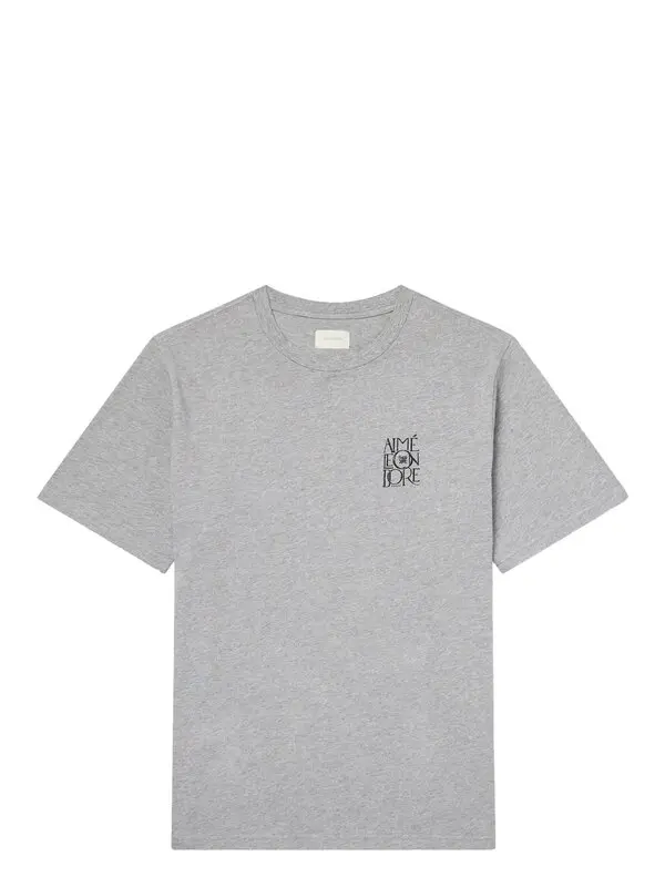 Aimé Leon Dore Logo-print Cotton-jersey T-shirt - Gray