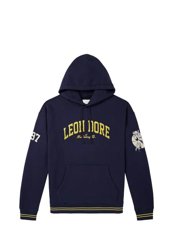 Aimé Leon Dore Logo-appliqué Cotton-jersey Hoodie - Blue