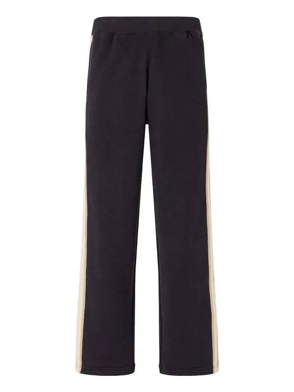 Aimé Leon Dore Straight-leg Striped Cotton Sweatpants - Black