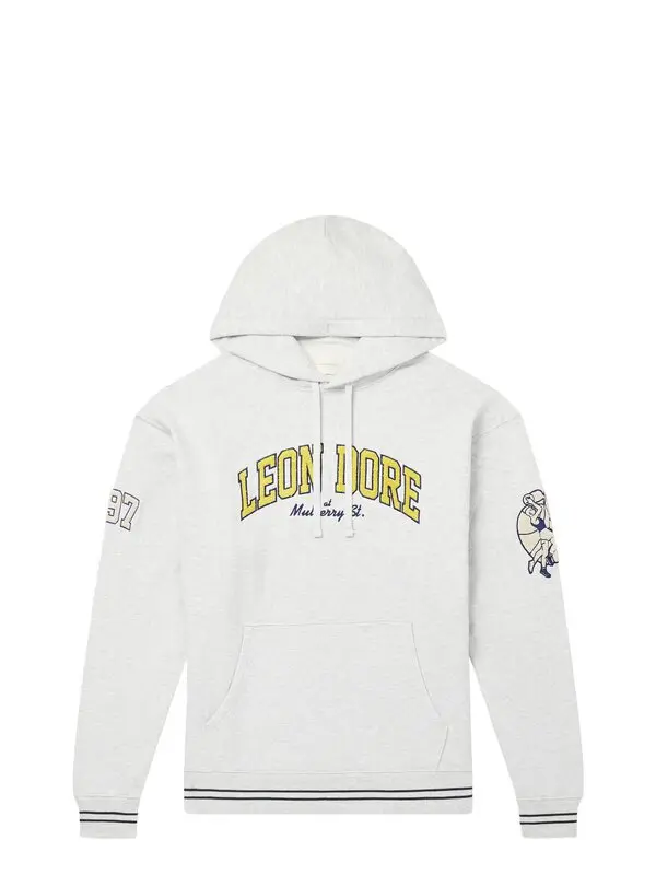Aimé Leon Dore Logo-appliqué Cotton-jersey Hoodie - Gray