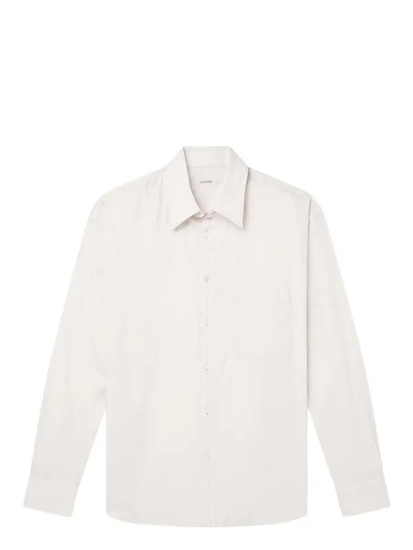 LEMAIRE Cotton And Silk-blend Shirt - Neutrals