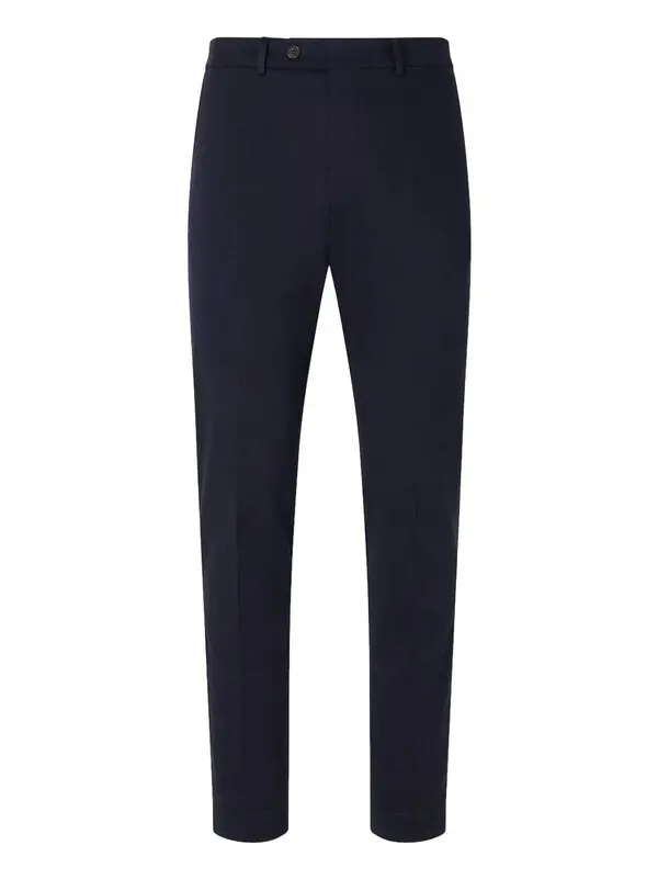 SLOWEAR Incotex Tapered Cotton-blend Twill Trousers - Blue