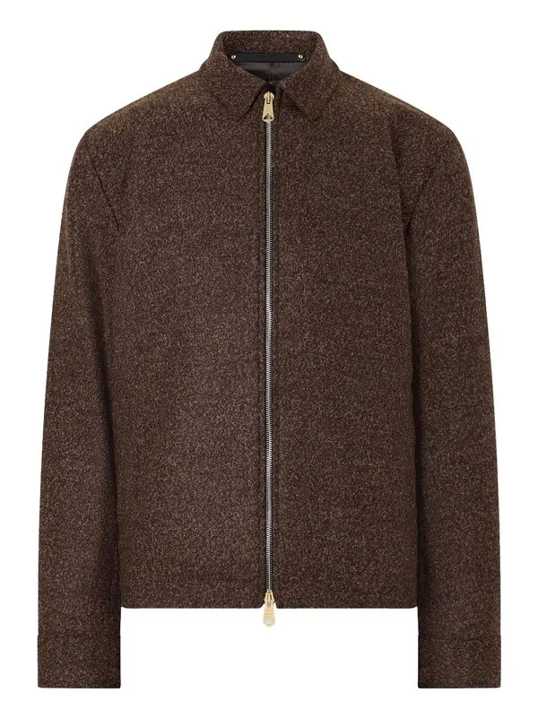 Paul Smith Wool-blend Bouclé Blouson Jacket - Brown