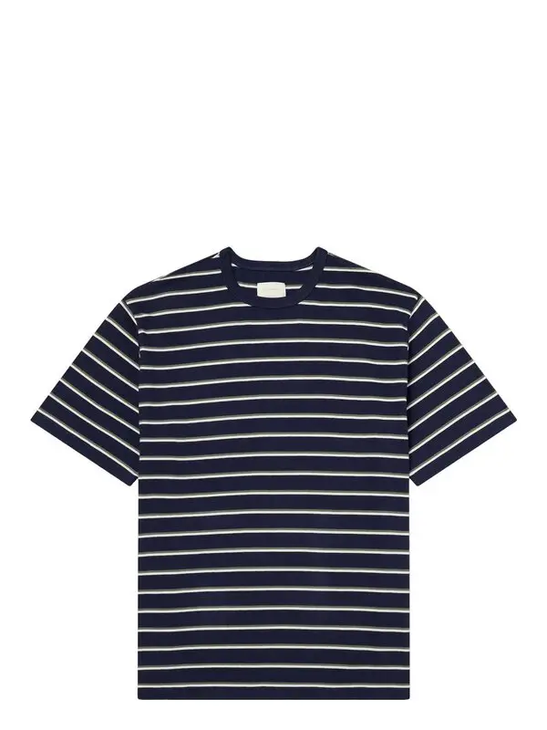 Aimé Leon Dore Striped Cotton-jersey T-shirt - Blue