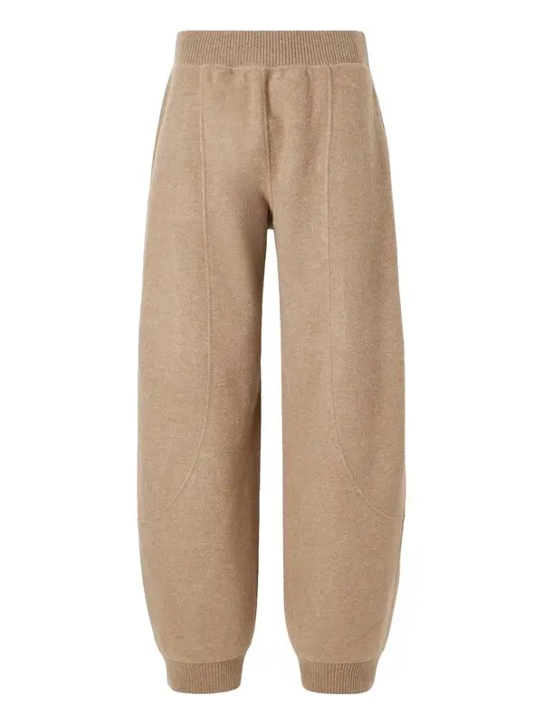 Max Mara Cesto Paneled Wool-blend Tapered Pants - Neutrals